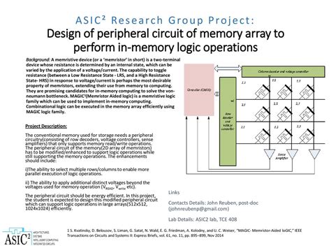 Asic² Research Group Project Design Of Peripheral Circuit Of Memory