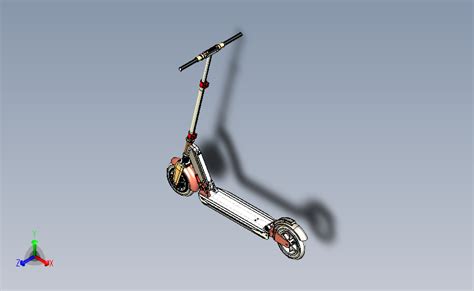 小型摩托车滑板车详细模型step模型图纸下载 懒石网