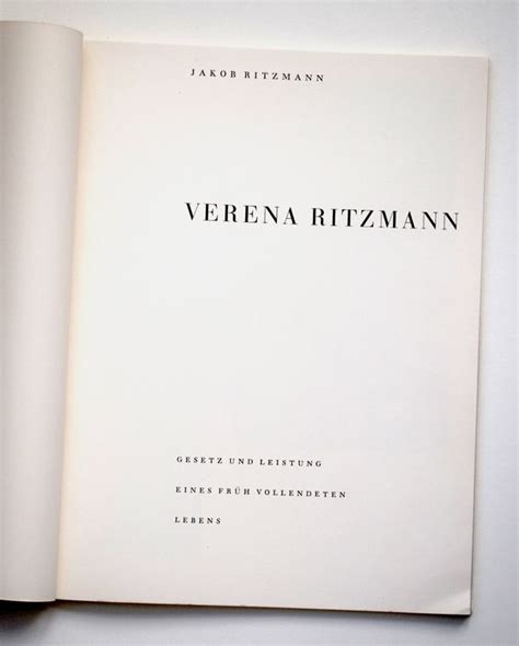 Verena Ritzmann Ch Zürich Monografie Jakob Ritzmann RaritÄt Kaufen Auf Ricardo