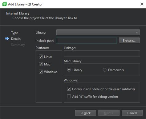 Tutorial Use Internal Libraries With Qmake Qt Creator Documentation