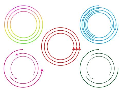 Premium Vector Circular Frame Spins Linear Symbol Rotates Circles