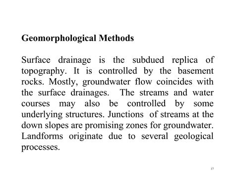 Groundwater Exploration Methods Pdf