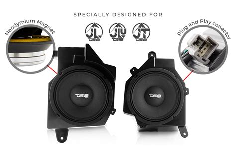 Ds18 Speakers For Jeep Jl Jlu Wrangler And Gladiator Jt