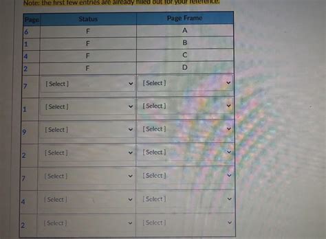 solved assume a main memory with four page frames frame a