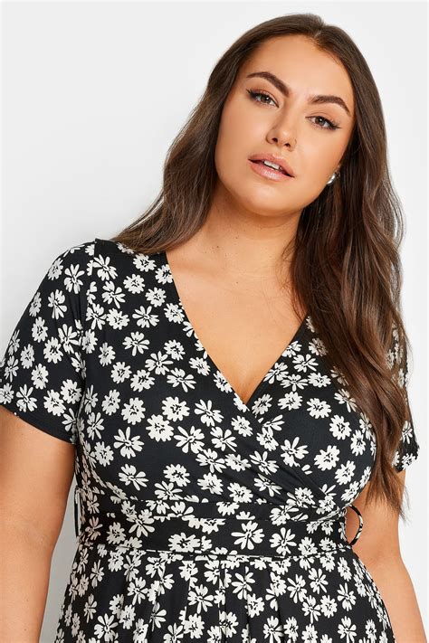 YOURS Plus Size Black Floral Print Tie Waist Maxi Dress Yours Clothing