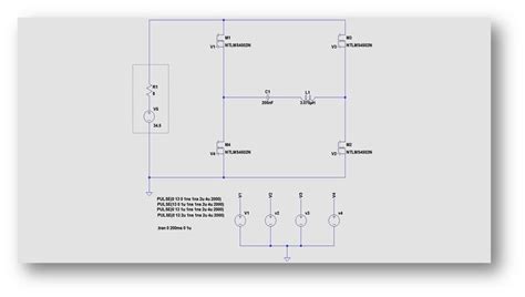 full schematic of the h‐bridge inverter with the thin inductor