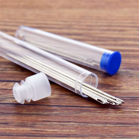 원형 바느질 바늘 줄 홀더 플라스틱 상자 투명 손 바느질 바늘 케이스 자수 수선 바늘 튜브 10 개 수공예품 및 바느질