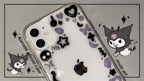 쿠로미 폰꾸1️⃣ 키치 쿠로미 폰케이스🖤🍒 만들기 Kuromi Phone Case Resin Art Youtube