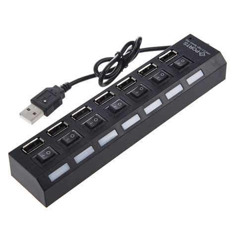 Sodial R 7 Port Usb Hub With On Off Switch Bla Vicedeal