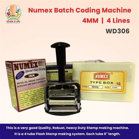 Number Stamp Digit Big MM WD Custom Print