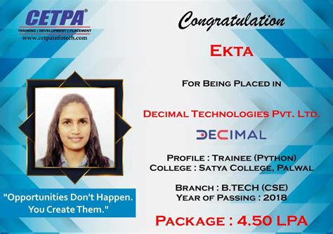 Cetpa Infotech Pvt Ltd On Linkedin Cetpa Congratulations Congrats