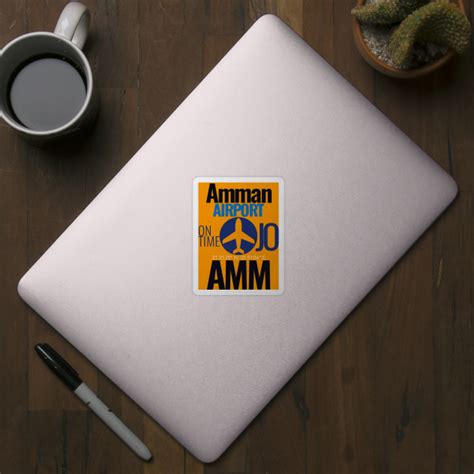 Amm Airport Code Sand Jordan Sticker Teepublic