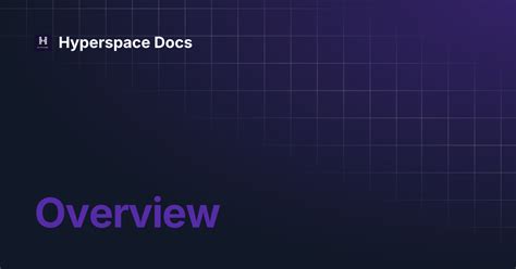 Overview Hyperspace Docs