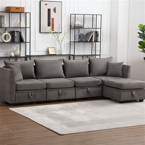 Latitude Run® Modular Sectional Sofa Convertible Sofa With Storage Flexible Modular