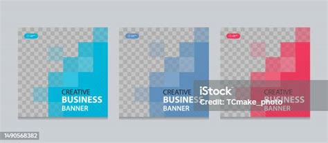 Set Template Desain Banner Web Bisnis Persegi Yang Dapat Diedit Warna