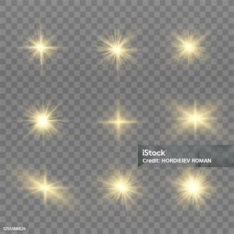 노란색 빛 별 광선에 대한 스톡 벡터 아트 및 기타 이미지 광선 그라데이션 디스코 춤 Istock