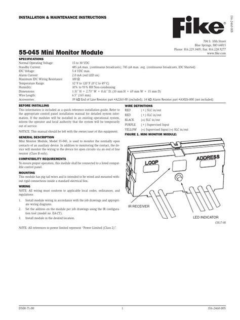 55 045 Mini Monitor Module Pdf