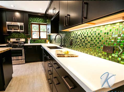 Mondrian Emerald 12Х12 Glossy Matte Glass Mosaic Stonesystems