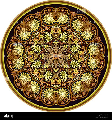 Vector Ethnic Abstract Flower Illustration Stock Vector Image And Art Alamy
