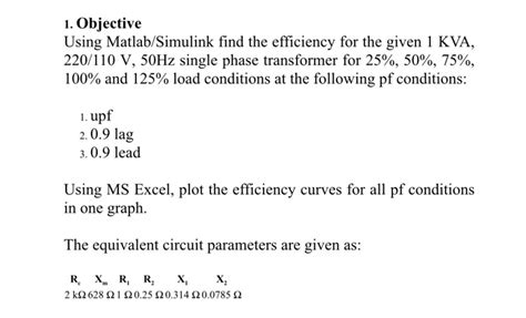 Objective Using Matlabsimulink Find The Efficiency