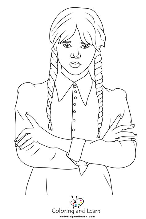 Wednesday Addams Sheets Coloring Pages