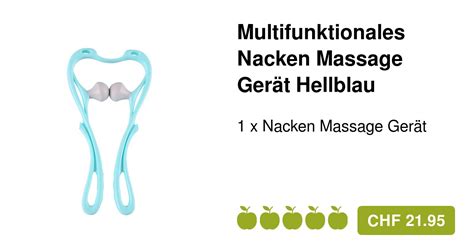 Multifunktionales Nacken Massage Gerät Hellblau