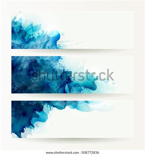 Set Three Banners Abstract Headers Blue Stock Vector Royalty Free 508772836 Shutterstock