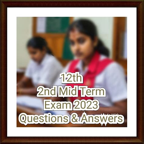 12th Computer Applications 2nd Mid Term Exam 2024 Question Paper With Answer Key English