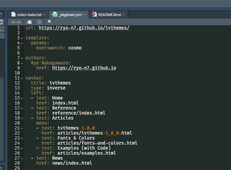 Tvthemes Is On Cran Creating A Pkgdown Website Gravity