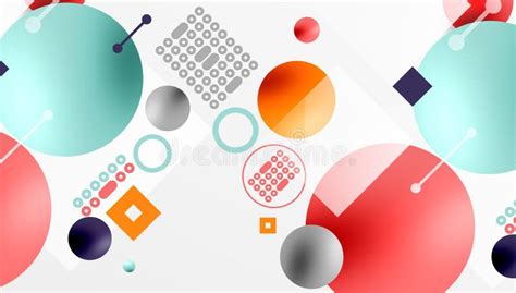 Minimalistic Abstract Vector Design Layered Geometric Shapes Circles