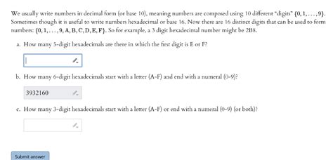 Solved We Usually Write Numbers In Decimal Form Or Base Chegg