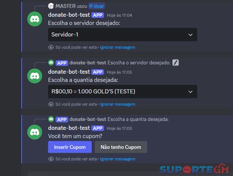 Projeto Bot de Doações com Integração MercadoPago Desenvolvimento Suporte GM