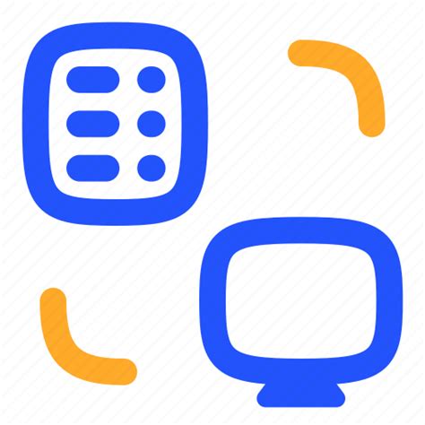 Computer Monitor Connect Database Network Server Data Icon