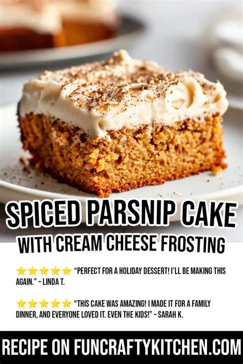 Spiced Parsnip Cake With Cream Cheese Frosting Funcraftykitchen