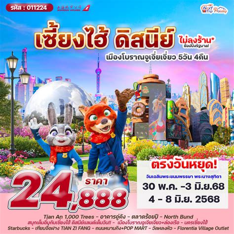 ทัวร์ต่างประเทศ เซี่ยงไฮ้ เมืองโบราณจูเจี่ยเจี่ยว สวนสนุก ดิสนีย์แลนด์ 5