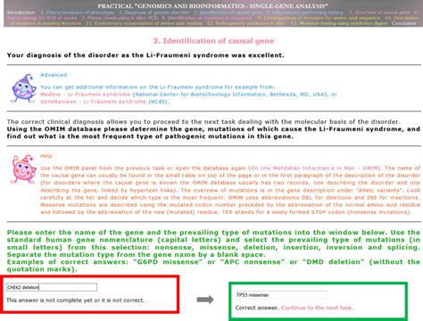 Example Page Of One Task Identification Of The Causal Gene And The Download Scientific Diagram