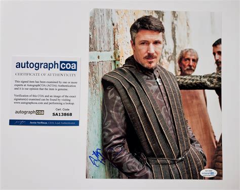 Aidan Gillen Game Of Thrones Signed Autograph 8x10 Photo Acoa 15