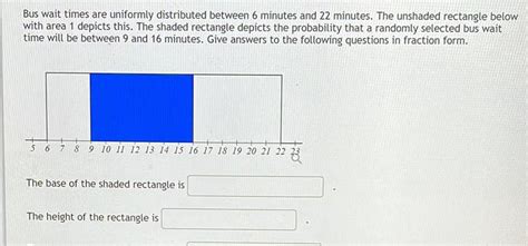 Answered Bus Wait Times Are Uniformly Distributed Between 6 Minutes
