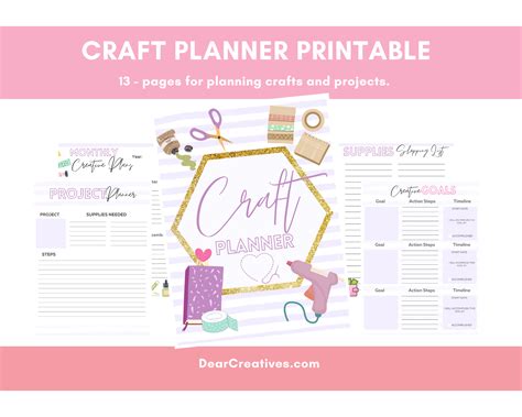 Craft Planner Printable Dear Creatives