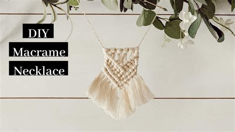 DIY Macrame Necklace Tutorial Easy Macrame Project For Beginners YouTube
