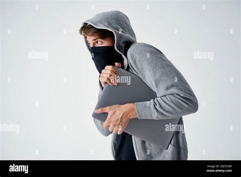 Male Thief Secret Penetration Store Theft Bully Crime Hacker Stock Photo Alamy
