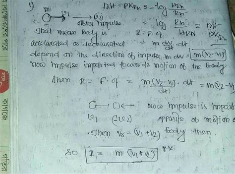 A Particle Of Mass M Is Moving With A Uniform Velocity V It Is Given An Impulse Such That Its