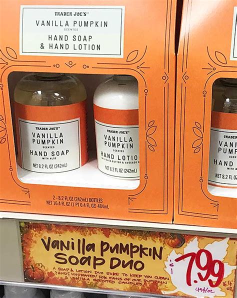 Seen At Trader Joes Vanilla Pumpkin Hand Soap And Lotion Set Trader