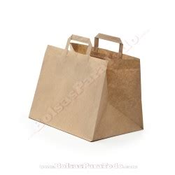 Bolsas Kraft Natural 32x21x27 Cm Asa Plana