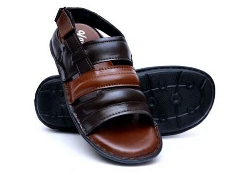 Daily Wear Men Black Brown Leather Sandal At ₹ 375pair In Agra Id