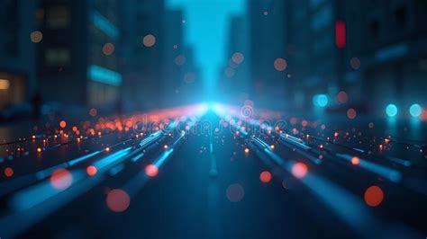 Digital Cityscape Emerging Technologies On Display Stock Illustration Illustration Of