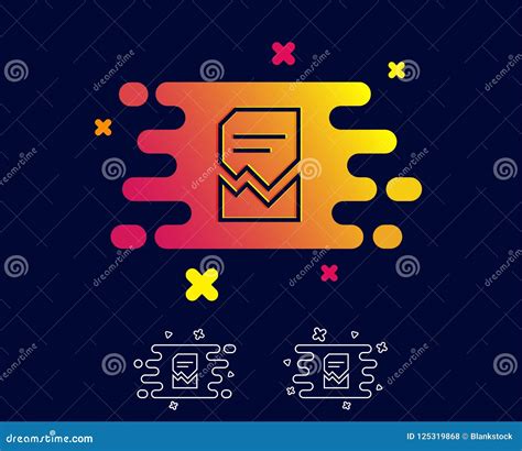 Corrupted Document Line Icon Bad File Sign Stock Vector Illustration