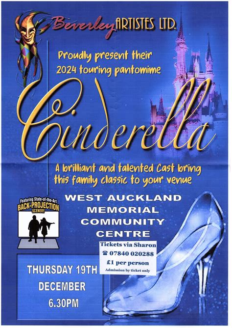Cinderella Pantomime West Auckland Memorial Hall