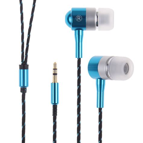 Stereo Mm In Ear Headphone Earphone Headset Earbud Fabric Cord For Phone Pc Ebay