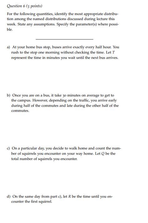 Solved Question 6 5 Points For The Following Quantities Chegg